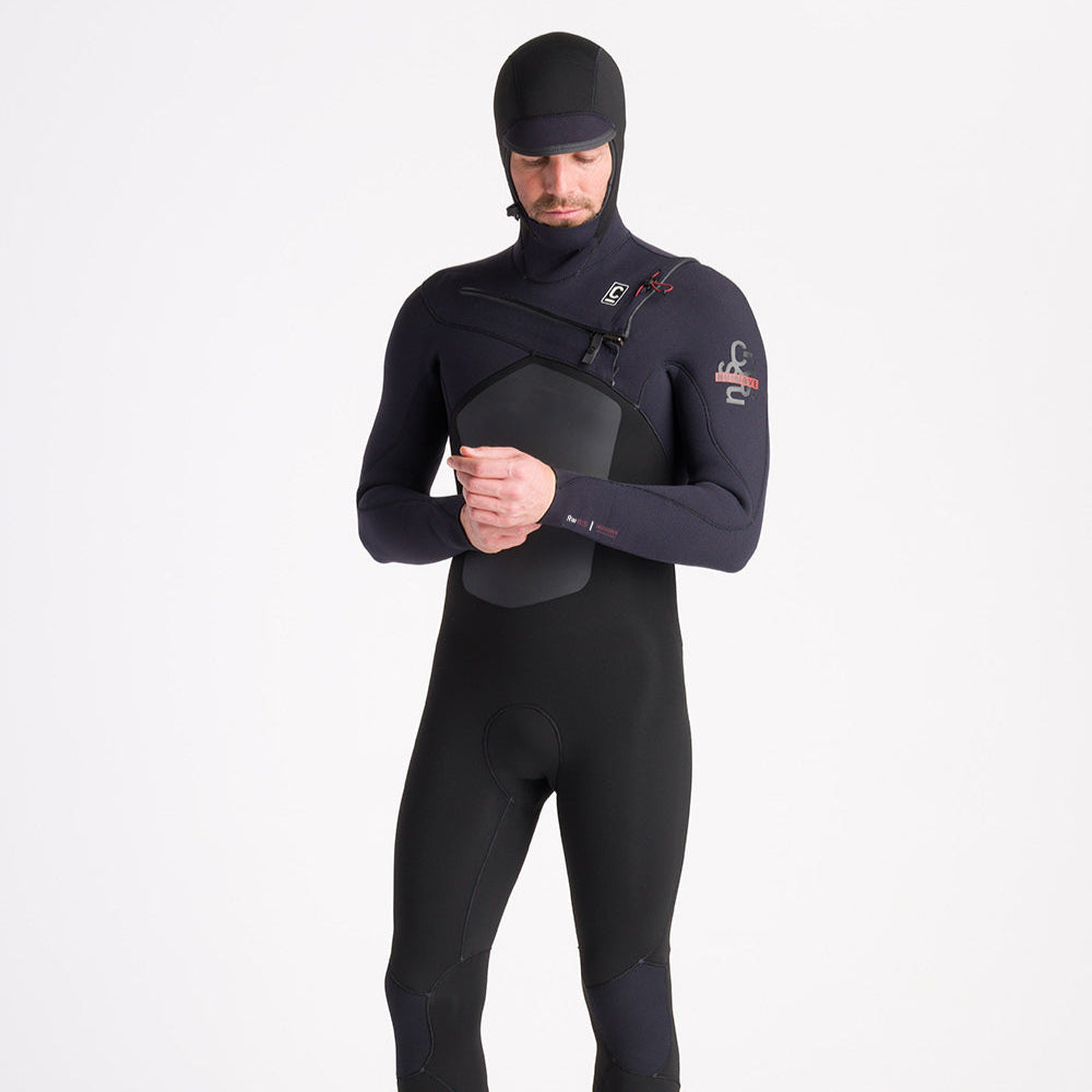 C-Skins NuWave ReWired 6:5:4 Mens Chest Zip Hooded Winter Wetsuit ...